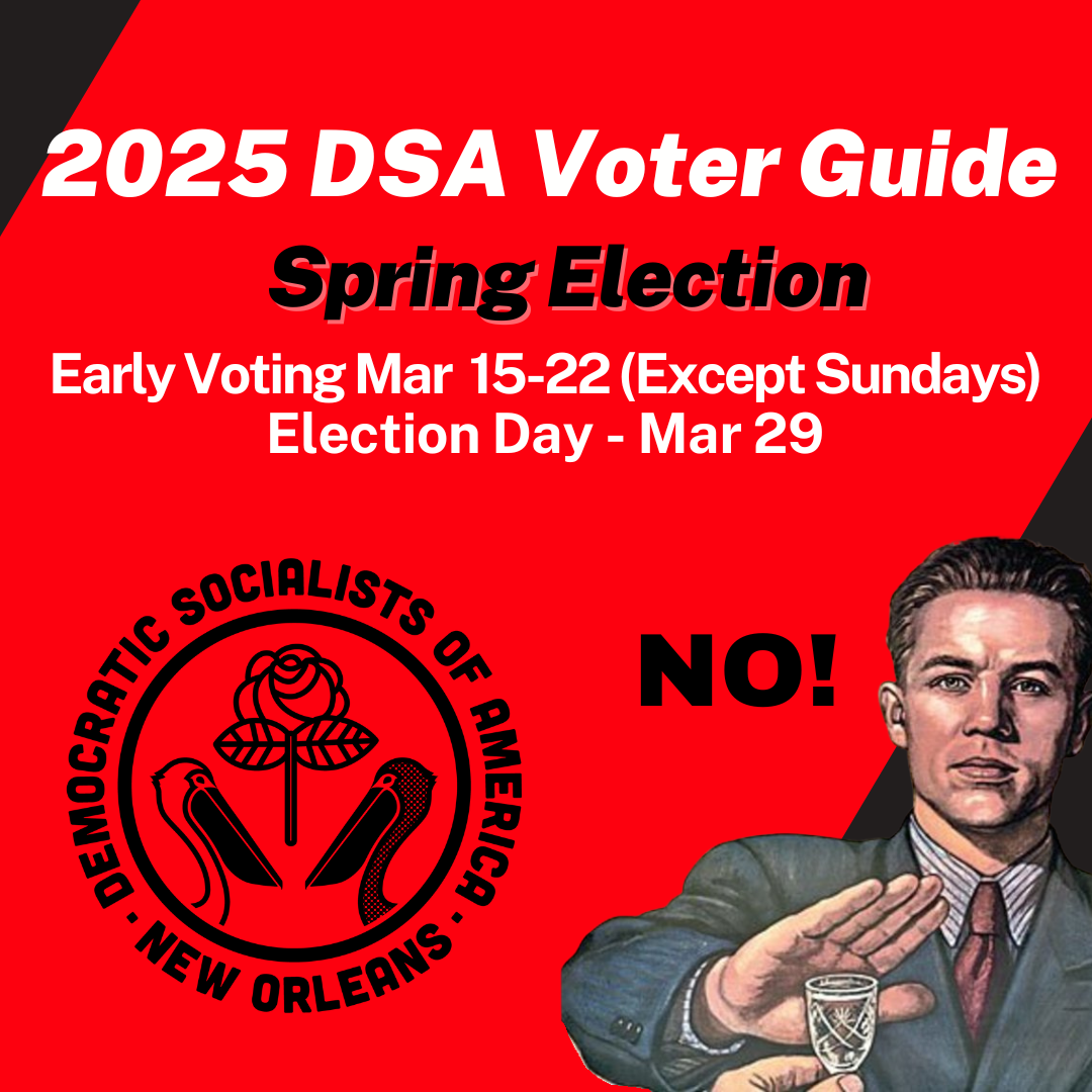 DSA New Orleans - 2025 Spring Voter Guide